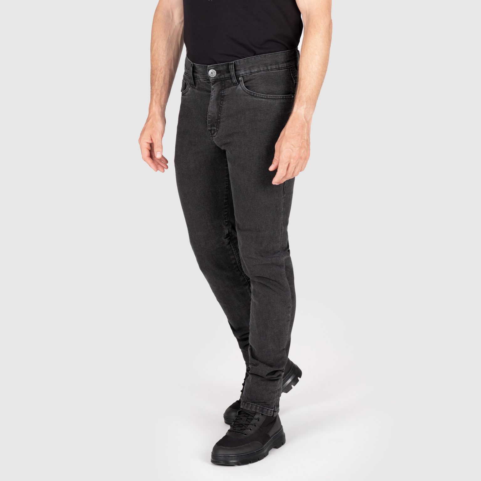 Men’s Colton Slim-Tapered Jeans – Charcoal – Short Leg - Knox